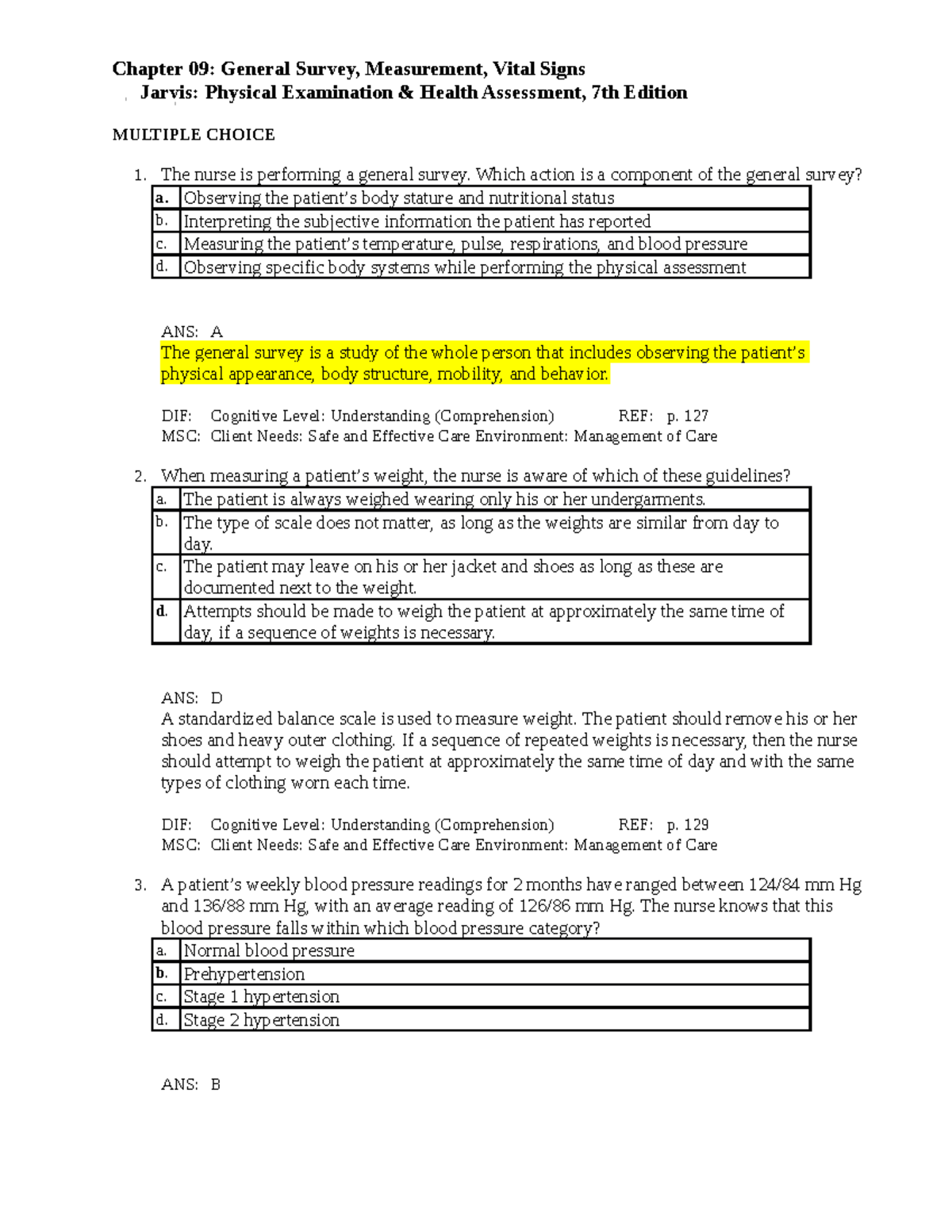 Copy of c9 - Multiple-choice practice questions with answers and ...