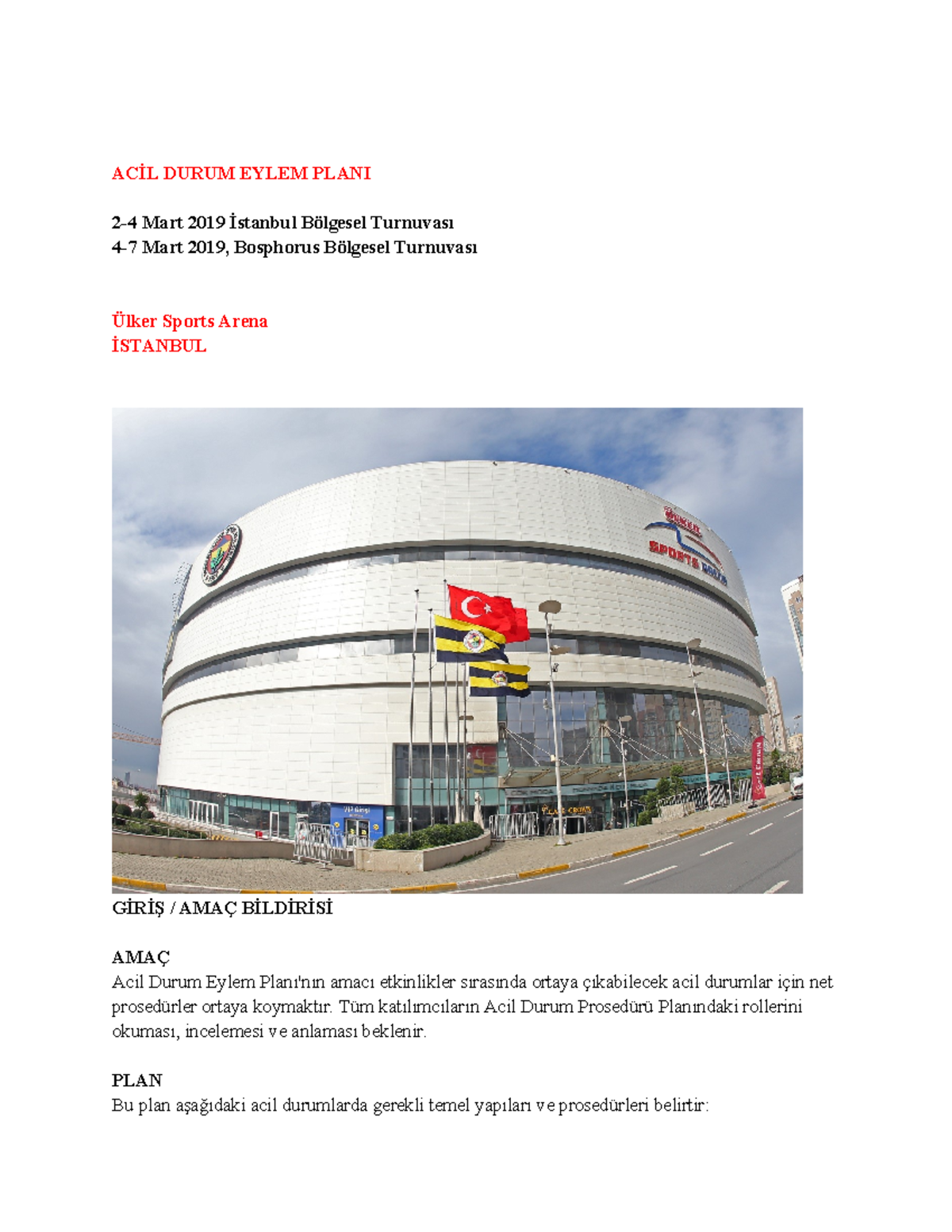 Acil Durum Eylem Planı - ggdfd dfgdgdgdd - ACİL DURUM EYLEM PLANI 2-4 ...