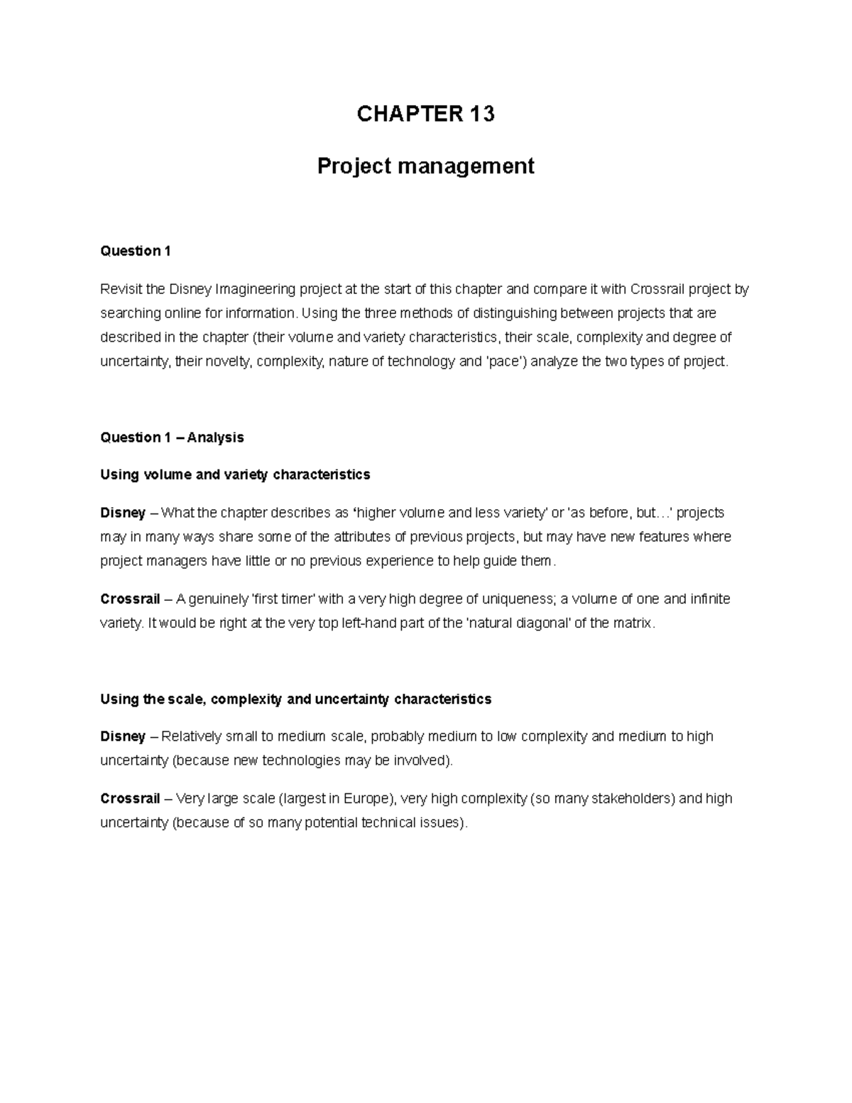 Processes and operations chapter 13 - model answer to first question ...