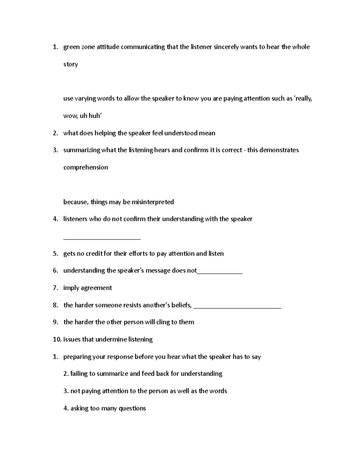 Busmgt 395 17 - green zone attitude communicating that the listener ...