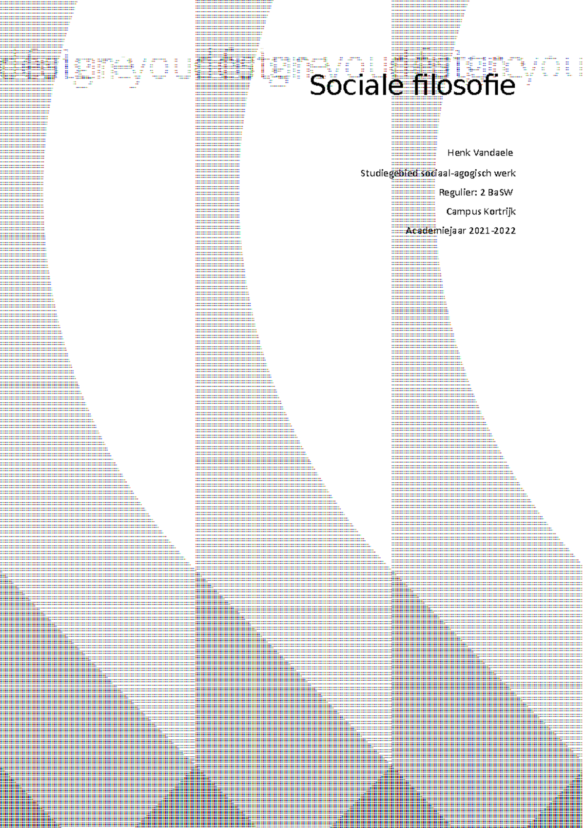 Cursus Sociale Filosofie jaar 2021-2022 volledige les - Sociale ...