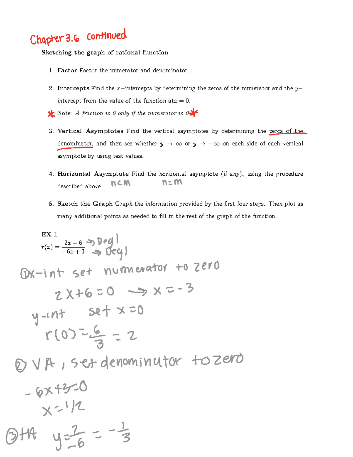 2022 12 06 Precalc Part 1 Sketching The Graph Of Rational Function Factor Factor The Numerator