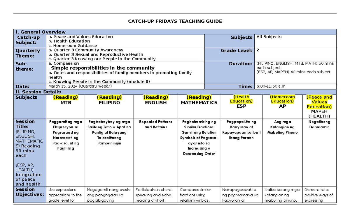 Q3-WEEK7- Catch UP- Teaching Guide - CATCH-UP FRIDAYS TEACHING GUIDE I ...