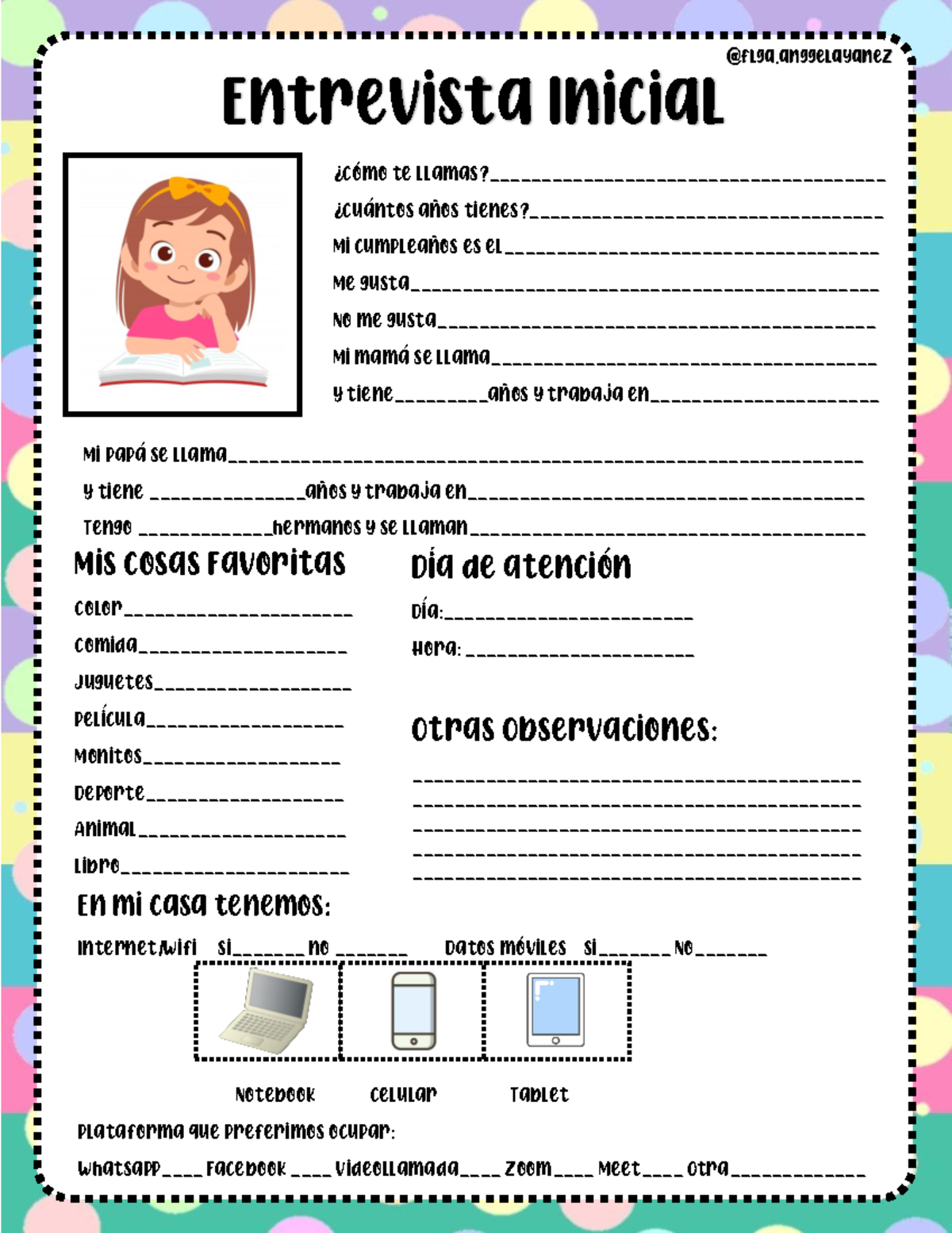 Entrevista Inicial - Entrevista Inicial ¿Cómo te llamas
