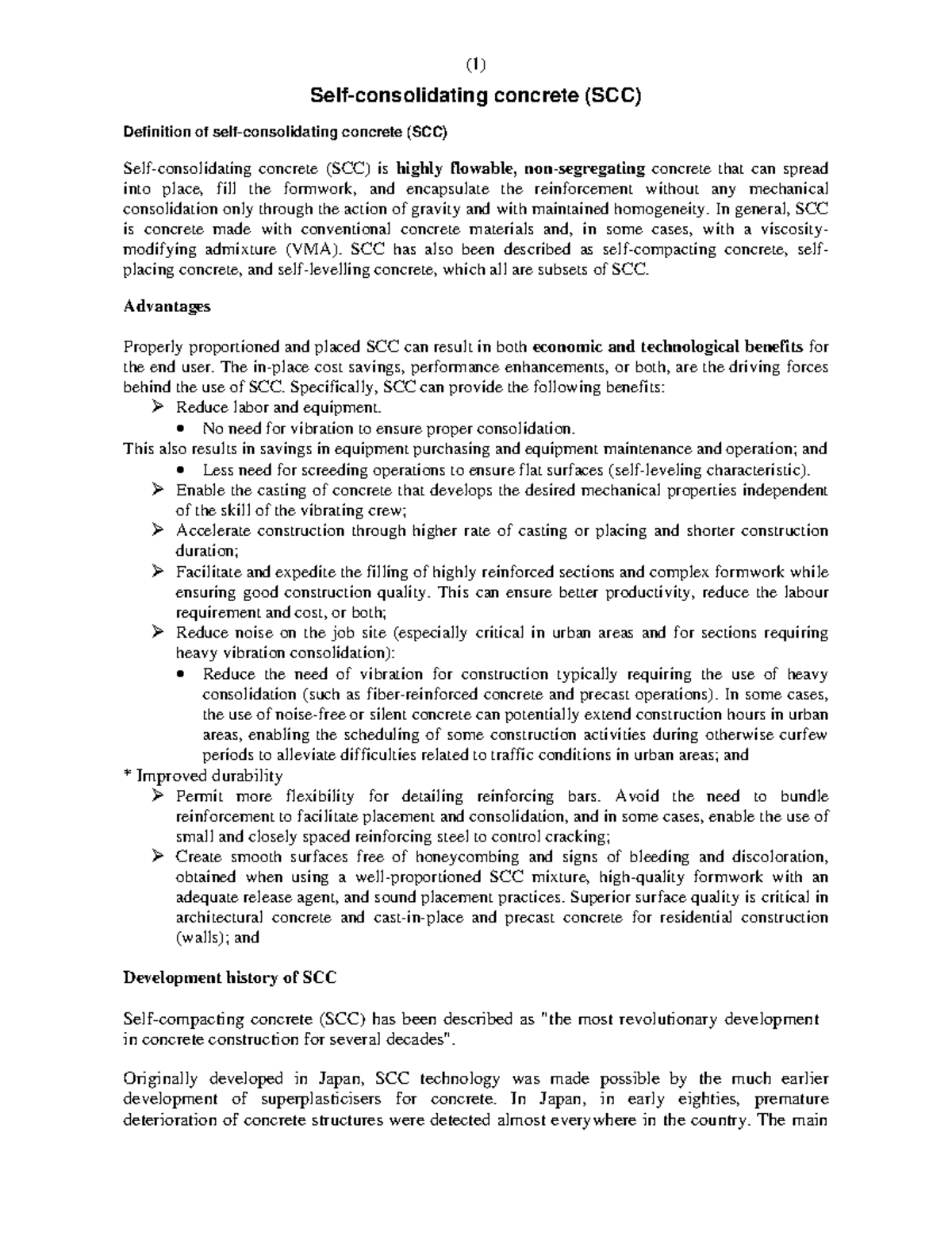 Scc - Self compacting concrete - Self-consolidating concrete (SCC ...