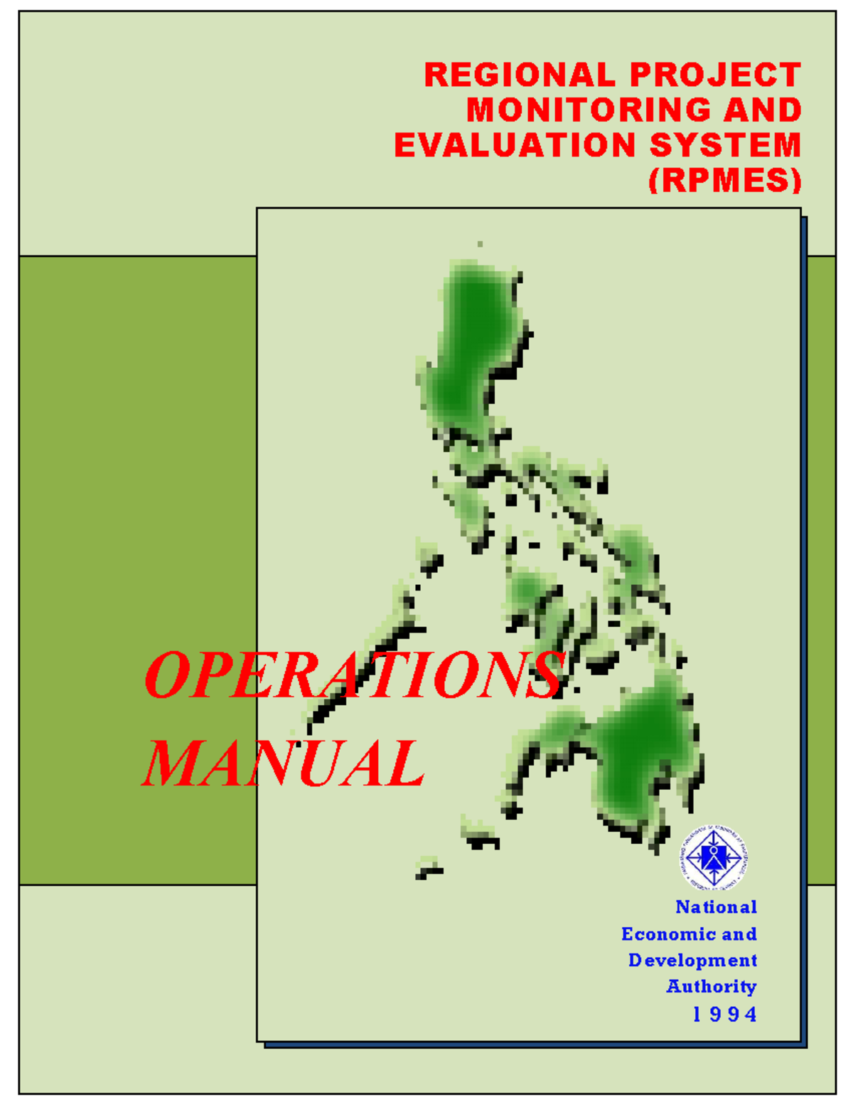 Rpmes Operations Manual 1994 - REGIONAL PROJECT MONITORING AND ...