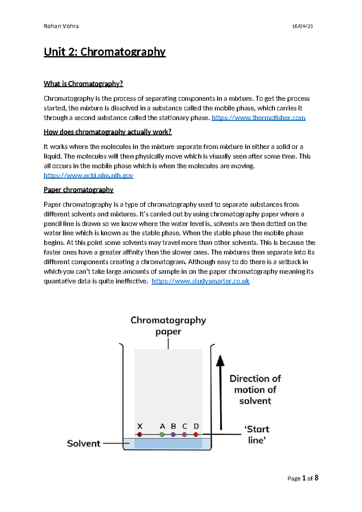 Unit 2 Chromatography - received merit - Unit 2: Chromatography What is ...