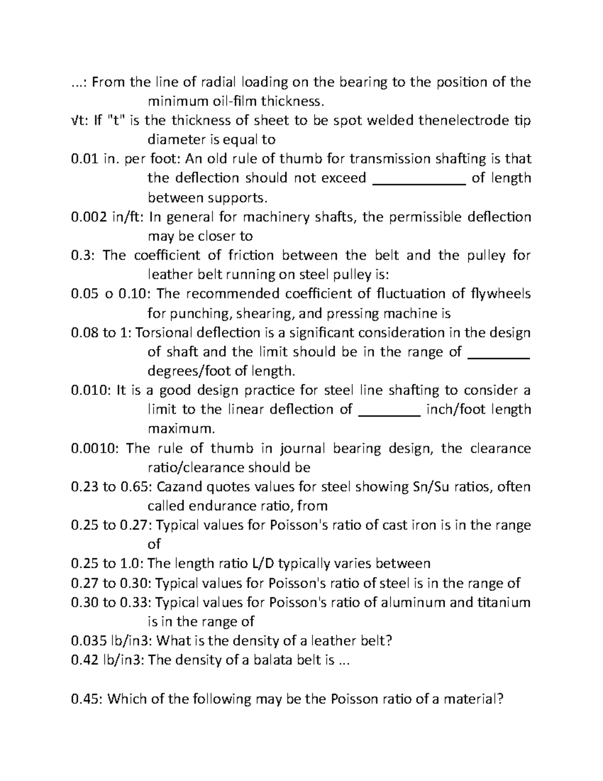 Mechanical Engineering Practice Notes (1-3) - ...: From the line of ...
