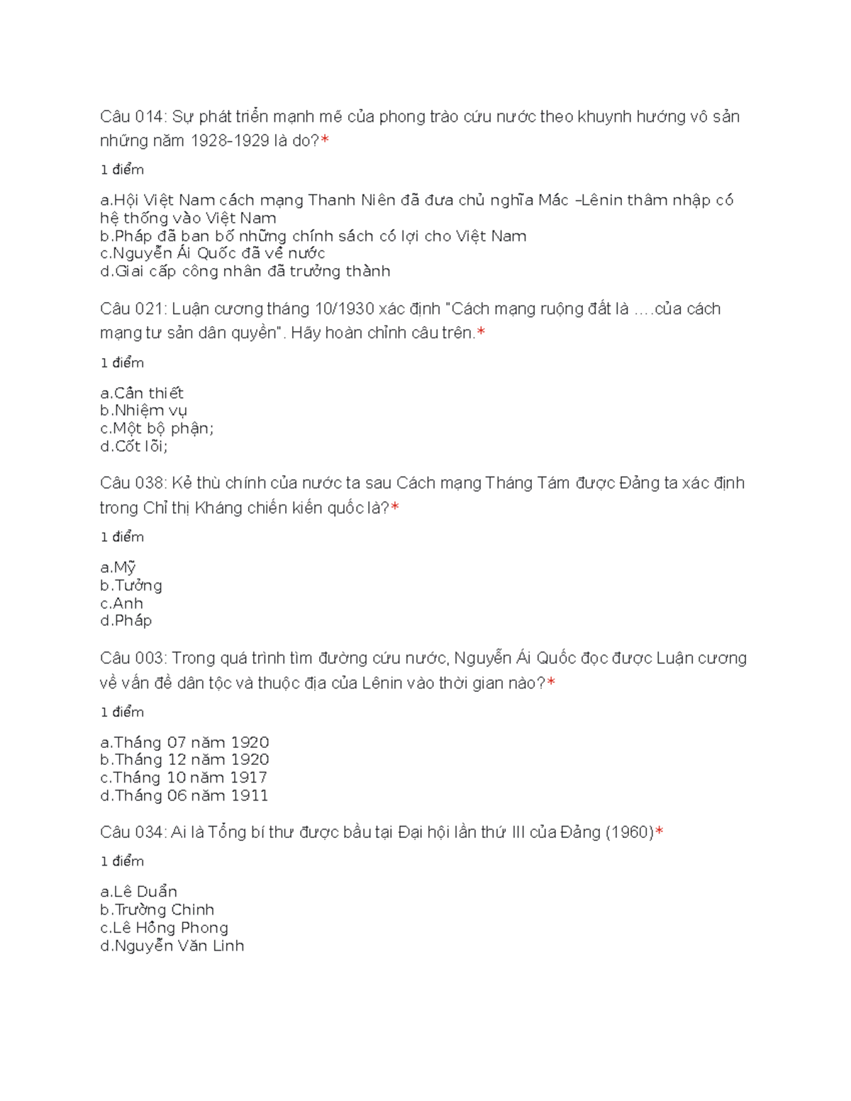 Ueh-trac-nghiem-lich-su-dang - Câu 014: Sự phát triển mạnh mẽ của phong trào cứu nước theo ...