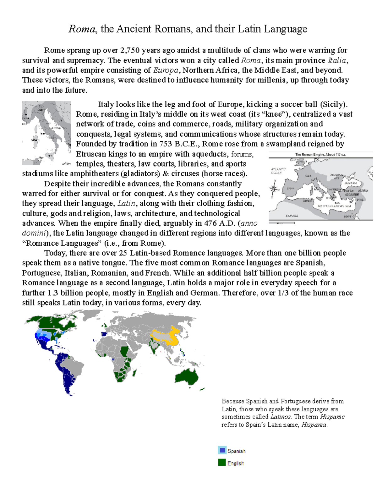 ERIC RUAN - Roma, the Ancient Romans, and their Latin Language - Roma ...