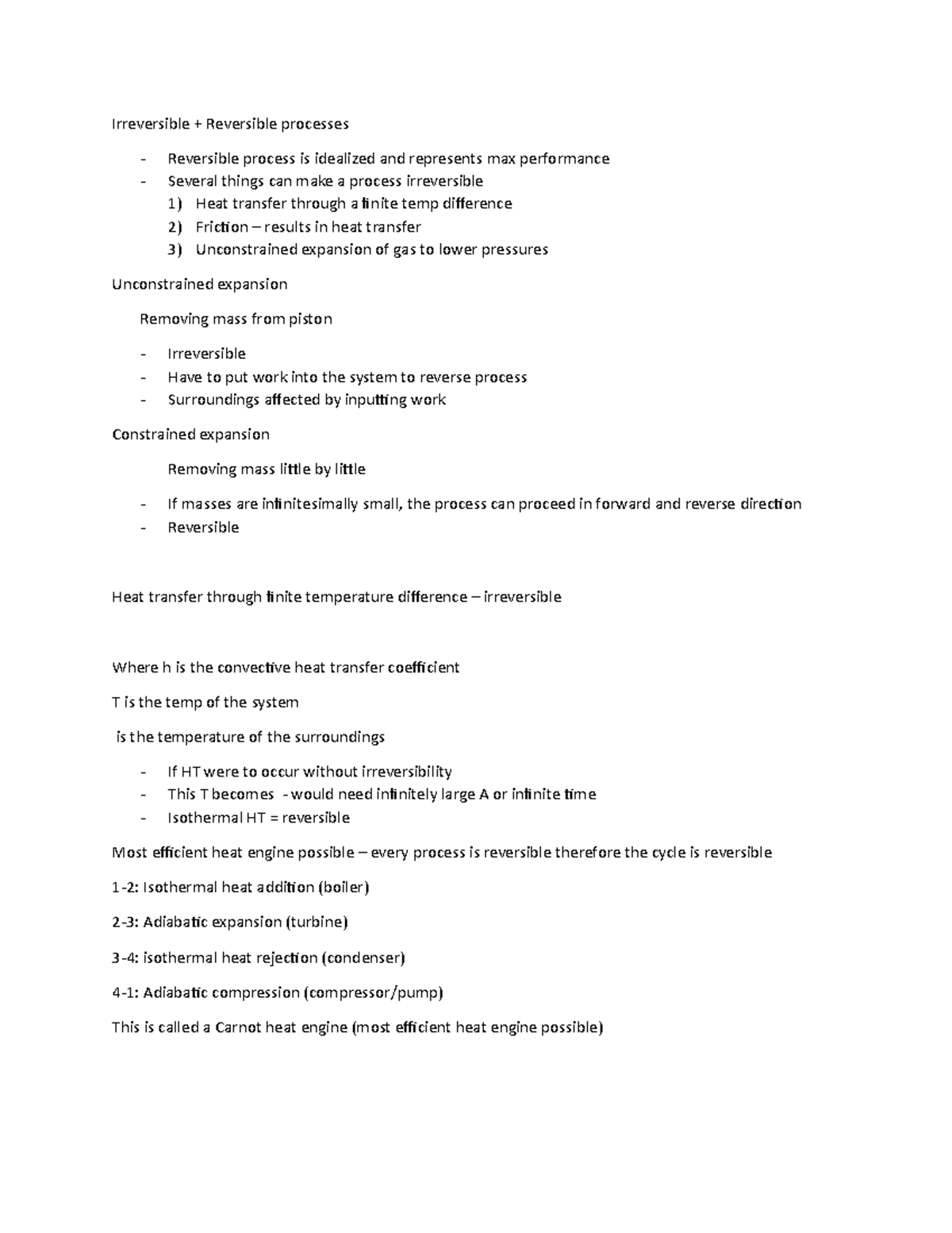 Irreversible and reversible processes - Irreversible + Reversible ...
