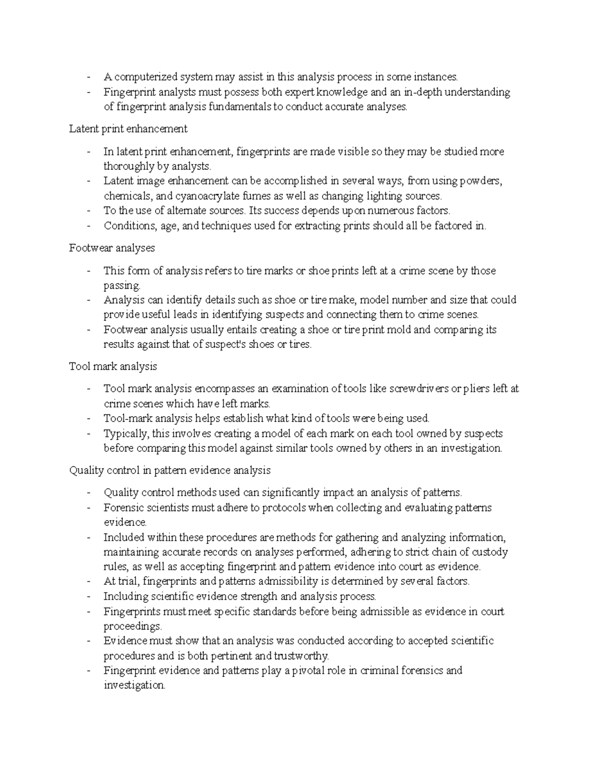 Forensic Science Notes 12 - A computerized system may assist in this ...