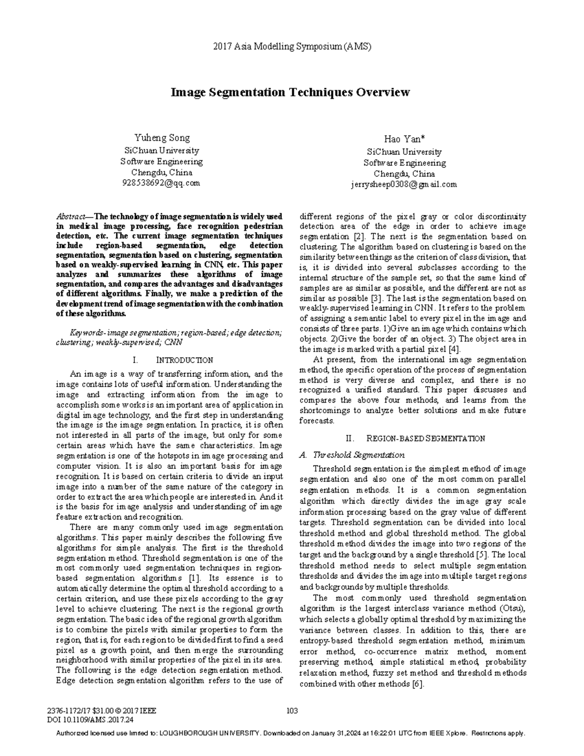 Image Segmentation Techniques Overview - The current image segmentation ...