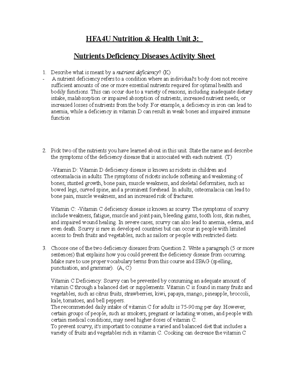 3.6 Worksheet - Nutrient Deficiencies (1) - Copy - HFA4U Nutrition ...