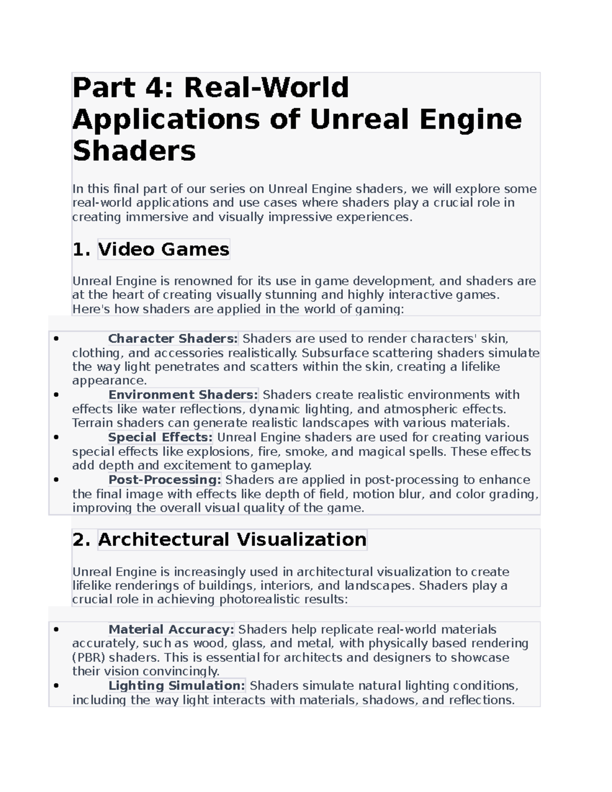 Unreal Engine Shader 4 Notes Part 4 Real World Applications Of Unreal Engine Shaders In