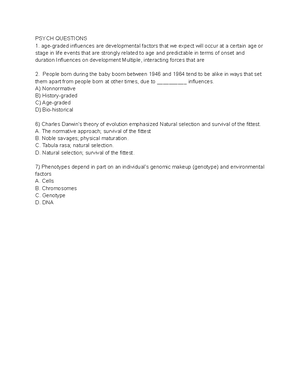 Developmental Psychology Cheat Sheet - Things to Memorize (1 ...