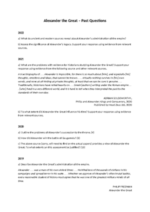 Alexander the Great, Hero or overrated - Resume Alexander the Great ...