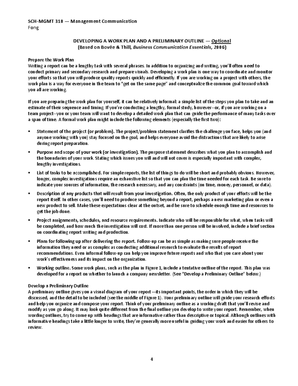 Work plan - guidelines and example - 4 SCH-MGMT 310 — Management ...