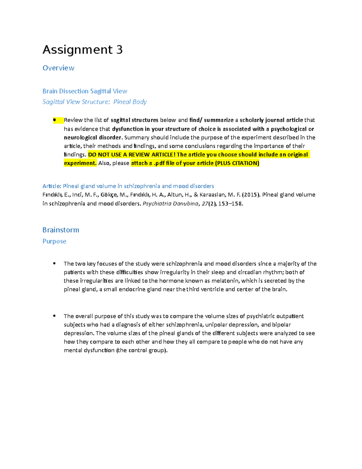 DA3 - Discussion Assignment 3 - Overview, Brainstorming Notes, And ...