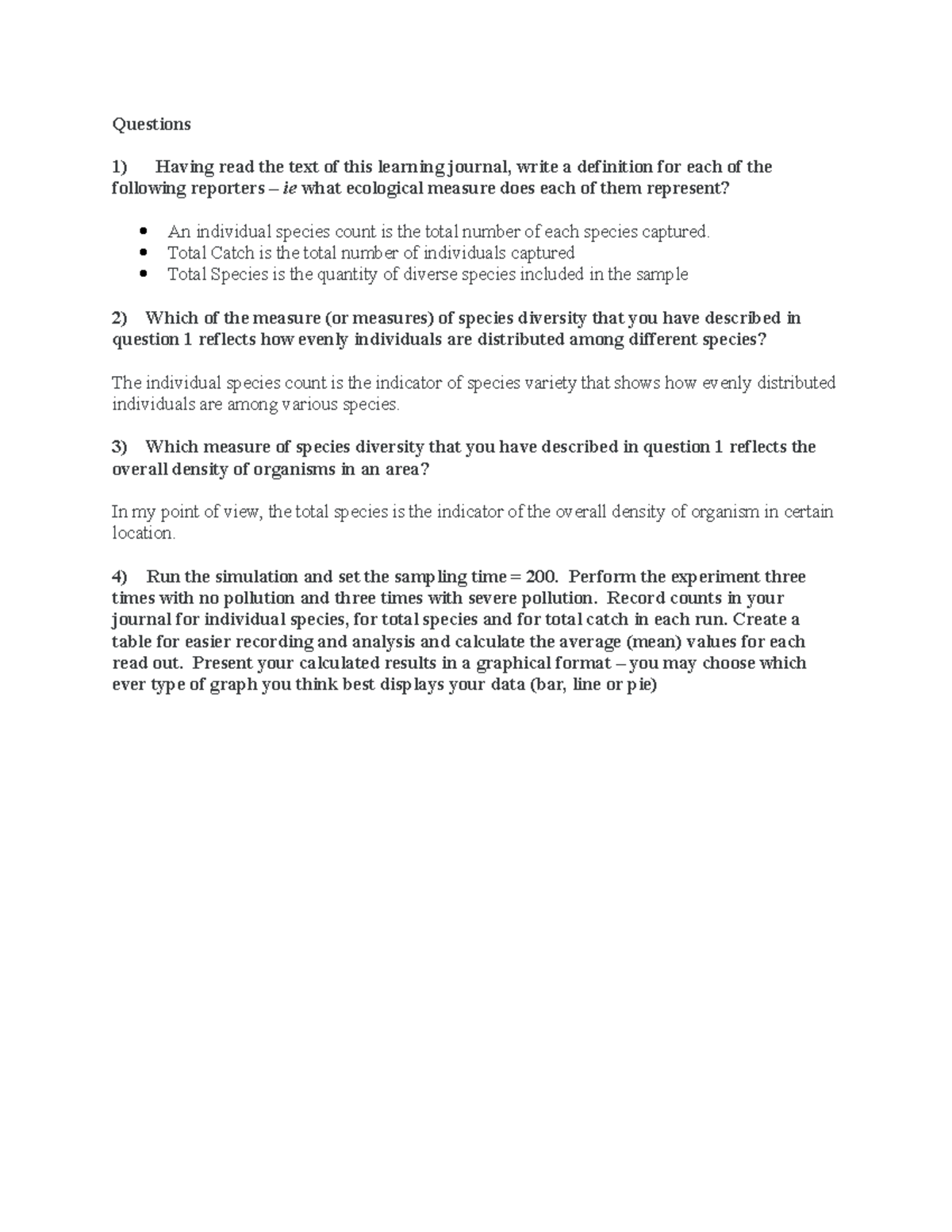 Journal Unit 5 health studies 2 - Questions 1) Having read the text of this learning journal ...