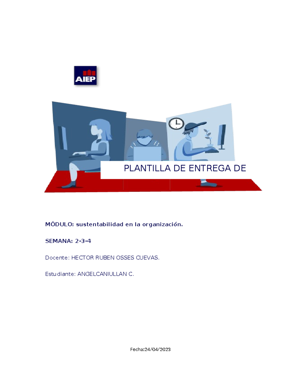 Semana 5 sumativa - dfggg - Fecha:24/04/ PLANTILLA DE ENTREGA DE ...