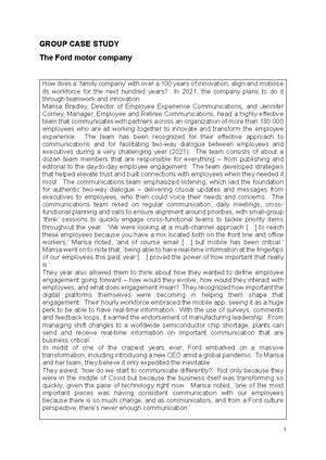 Final Assignment CASE Study - Final Writing Assignment CASE STUDY: The doing of strategic ...