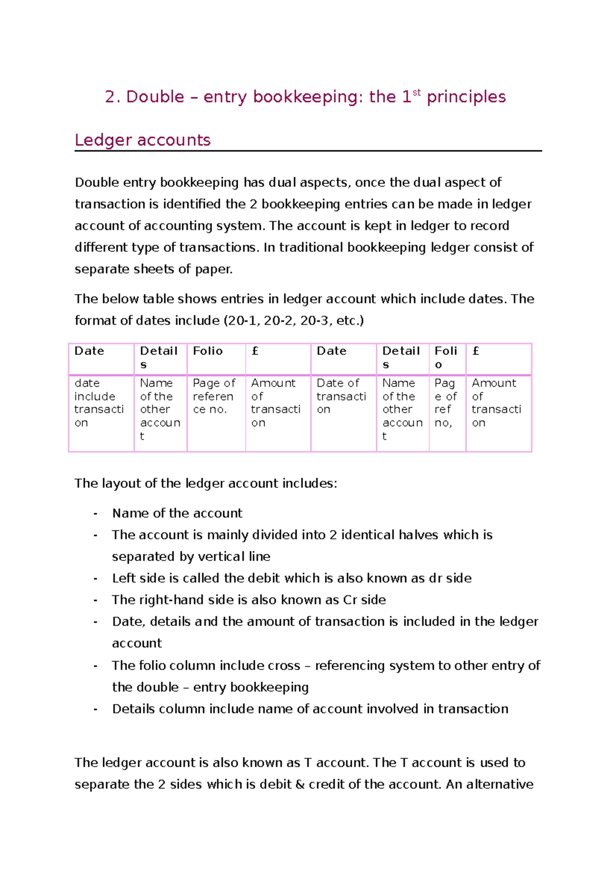 Double - entry bookkeeping- 1st principles - 2. Double – entry ...