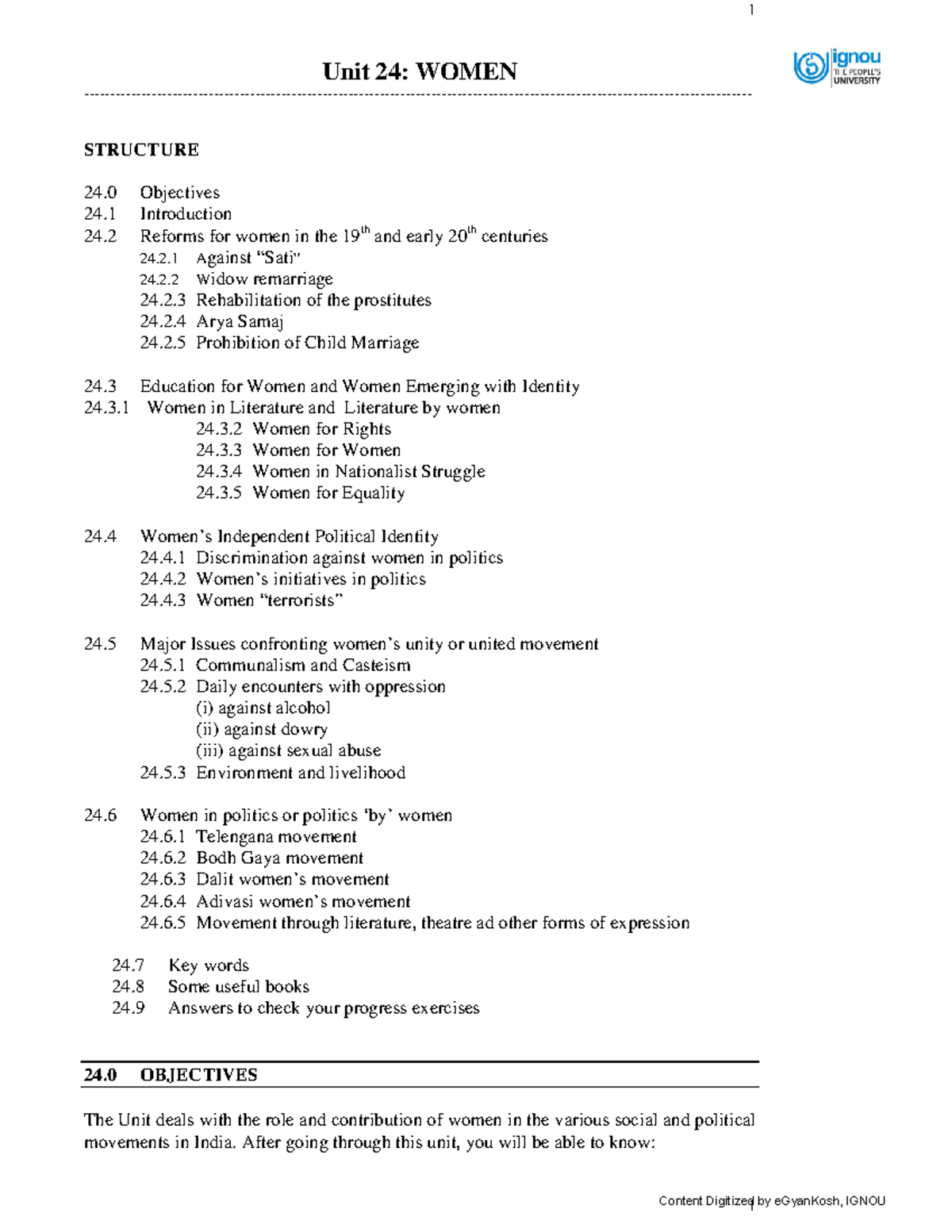 Unit-24 - Tarabai - Unit 24: WOMEN STRUCTURE 24 Objectives 24 ...