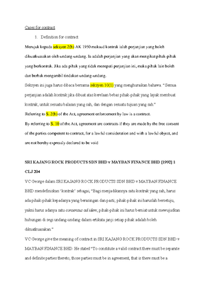 Issue - contract - Contract Law I - UKM - Studocu