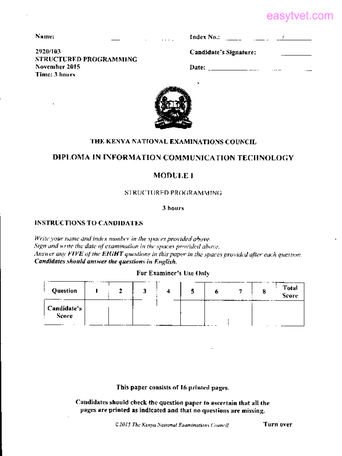 2015 nov - revision questions - Digital literacy - Studocu