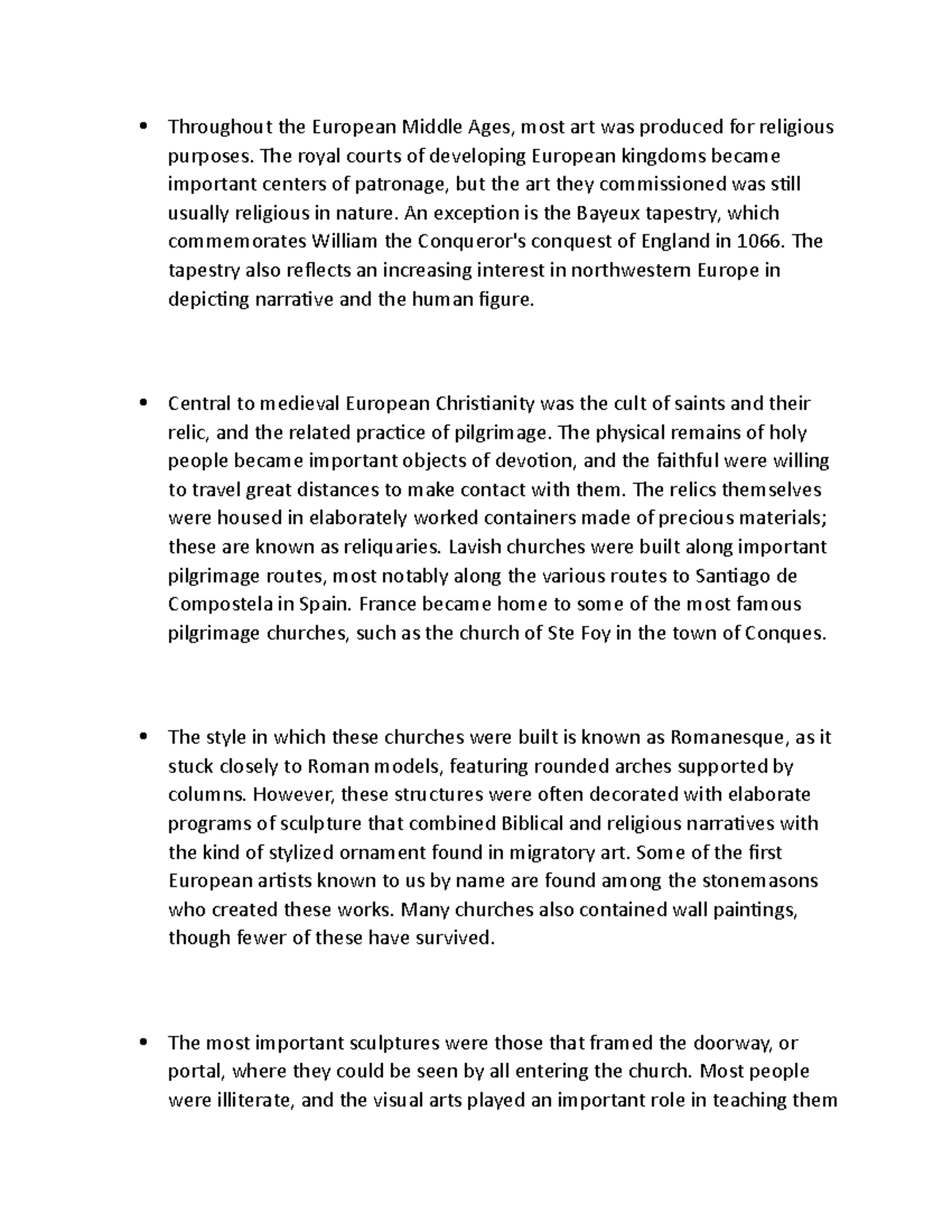 Medieval European and Early Islamic Art and Culture - Throughout the ...