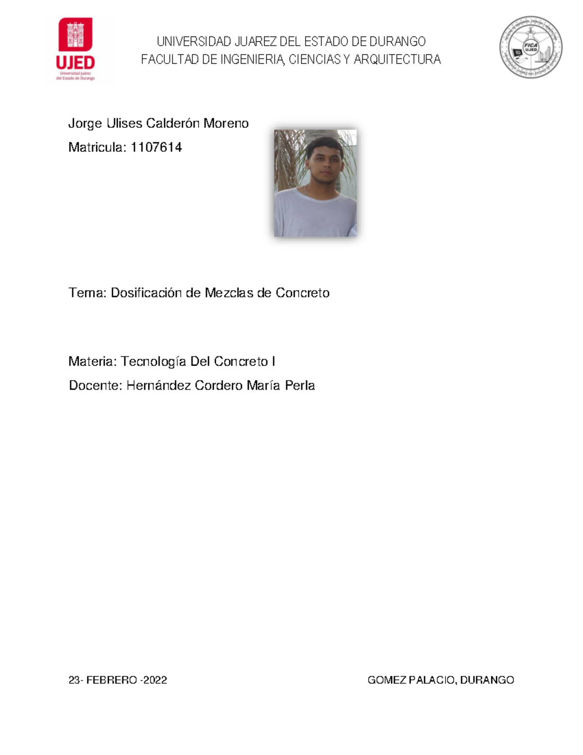 Dosificacion ejemplo fc´ 250 - FACULTAD DE INGENIERIA, CIENCIAS Y ...