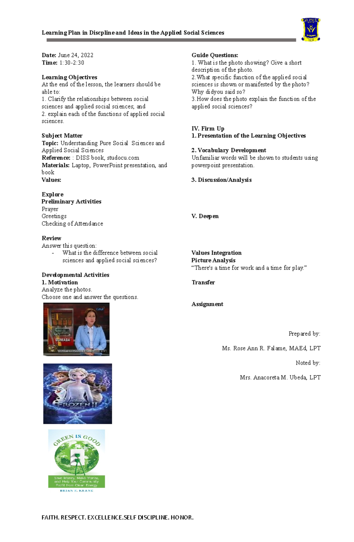 LP DISS - 2 - thanks - Learning Plan in Discpline and Ideas in the ...