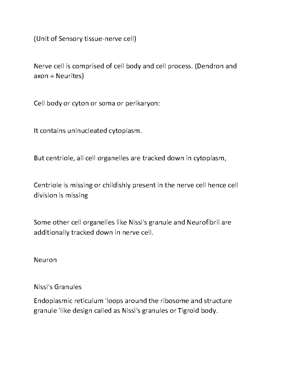 Document (194)(13) - Short lecture notes - (Unit of Sensory tissue ...