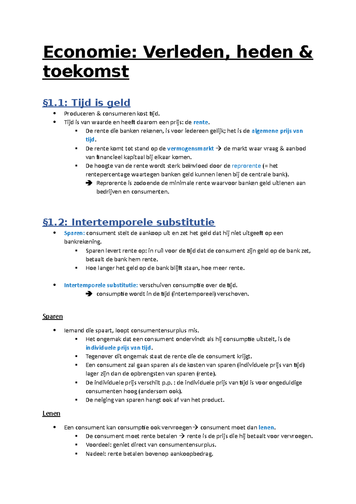 Economie verleden, heden en toekomst - Economie: Verleden, heden ...