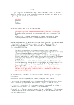 [Solved] A configurao das mos dos pronomes demonstrativos na libra pode ...