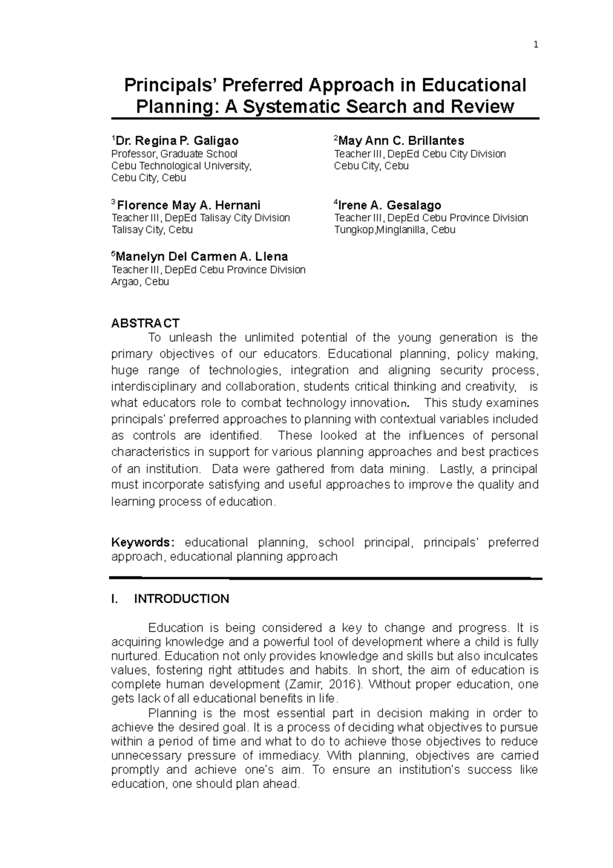 Educational Planning Paper Principals Preferred Approach In Educational Planning A educational-planning-paper-principals-preferred-approach-in-educational-planning-a