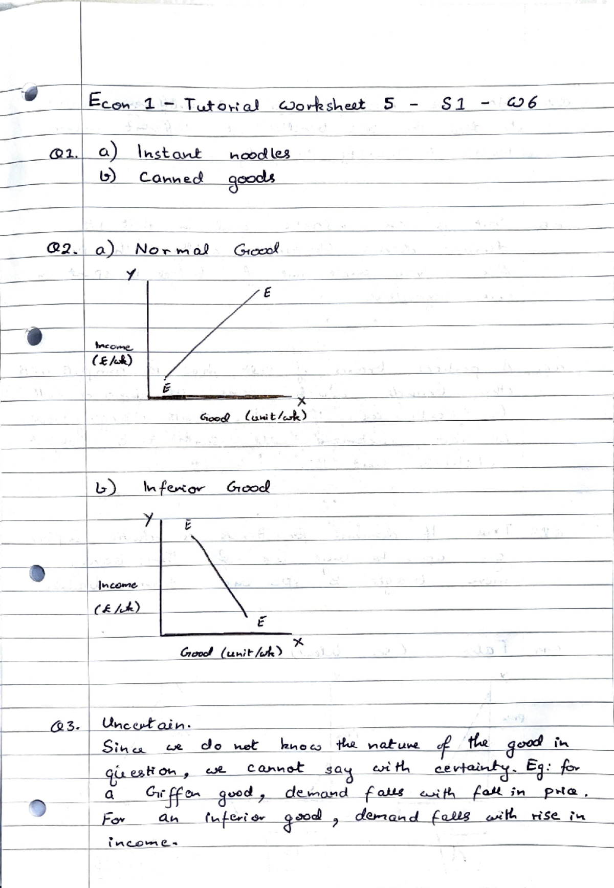 Econ 1 — S1 — W6 — Tutorial Worksheet - _..-; f=c..,,. 1 - ,Tut o ...