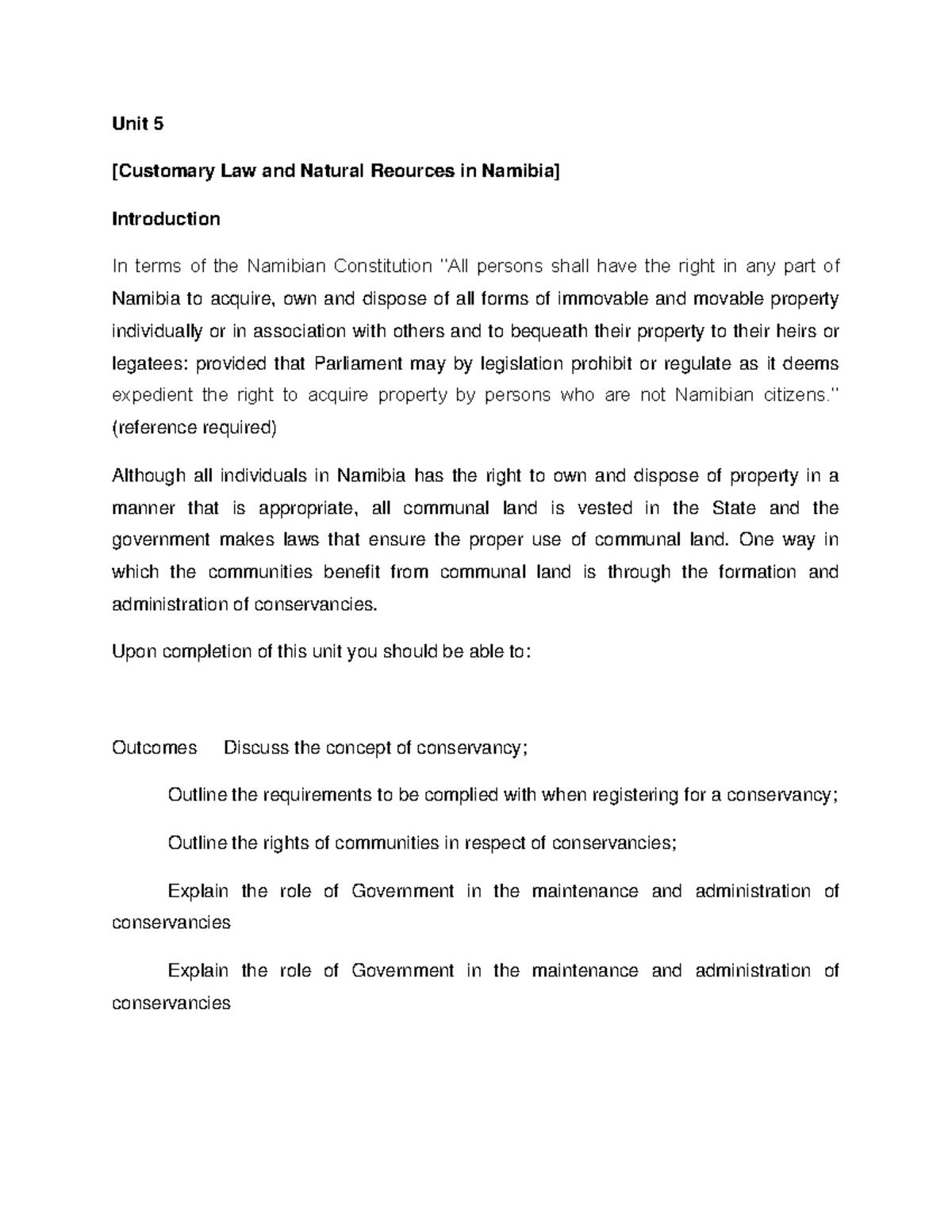 Customary Law Unit 5[1356]Customary law notes - Unit 5 [Customary Law ...