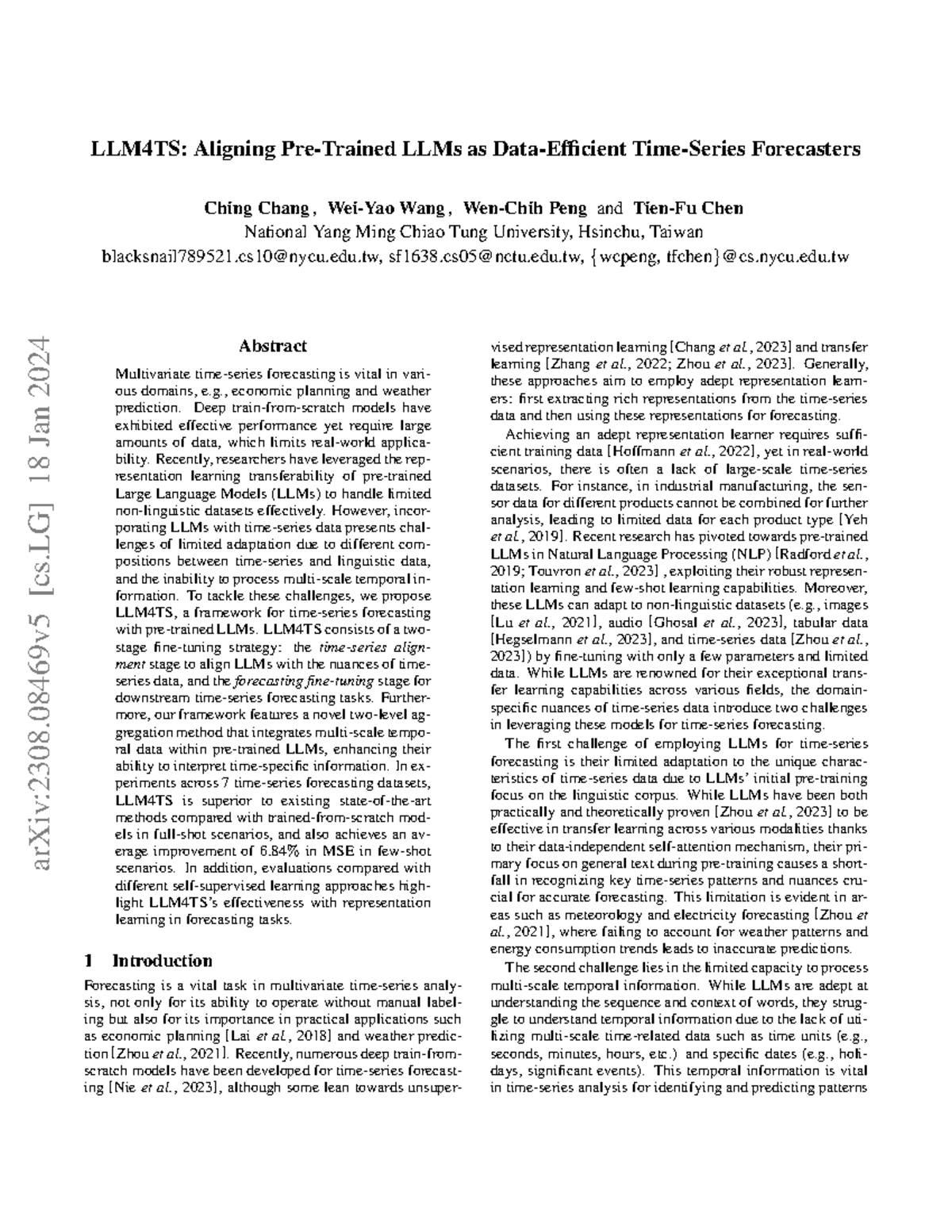 LLM4TS - about forecasting time series data with llm - LLM4TS: Aligning Pre-Trained LLMs as ...