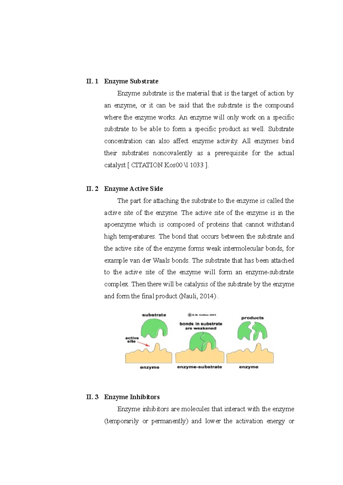 Part of enzyme - II. 1 Enzyme Substrate Enzyme substrate is the ...