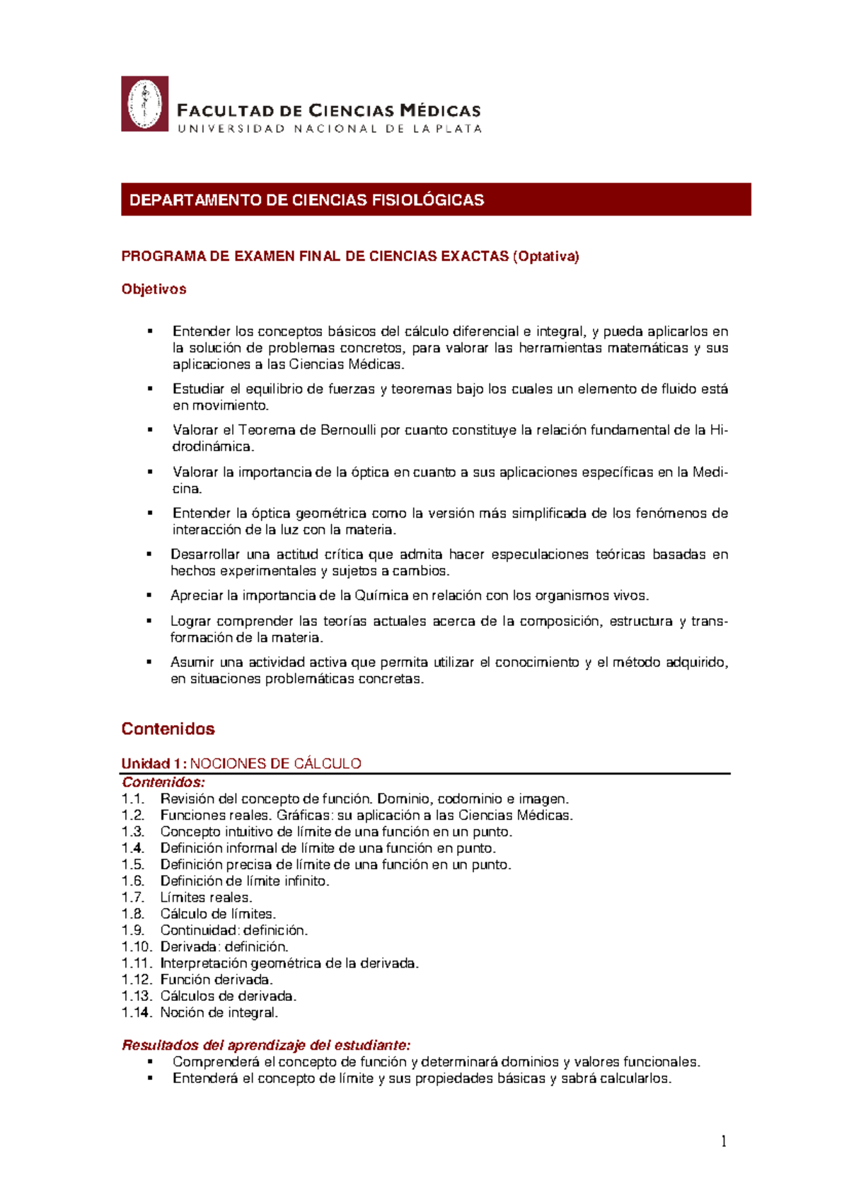 Ciencias Exactas - pequeños resumenes - Anatomía - UNLP - Studocu