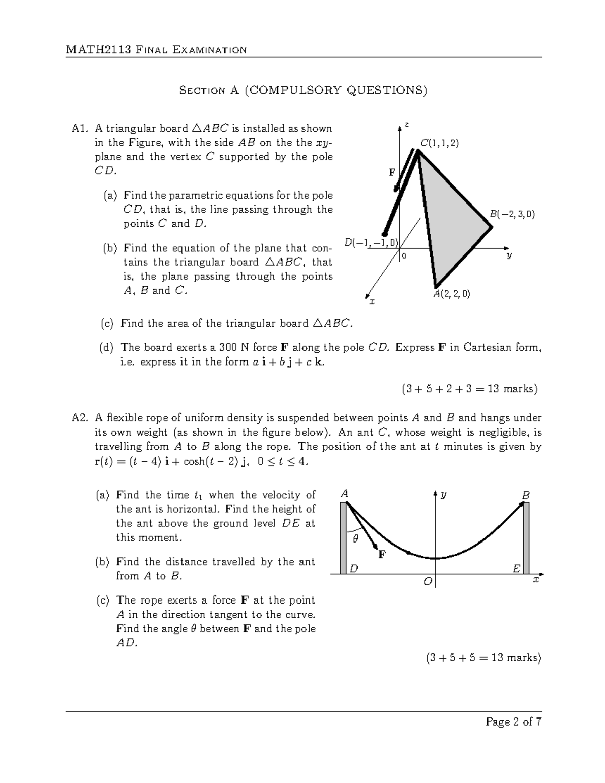 Final 04 2015, questions - Section A (COMPULSORY QUESTIONS) A1. A ...