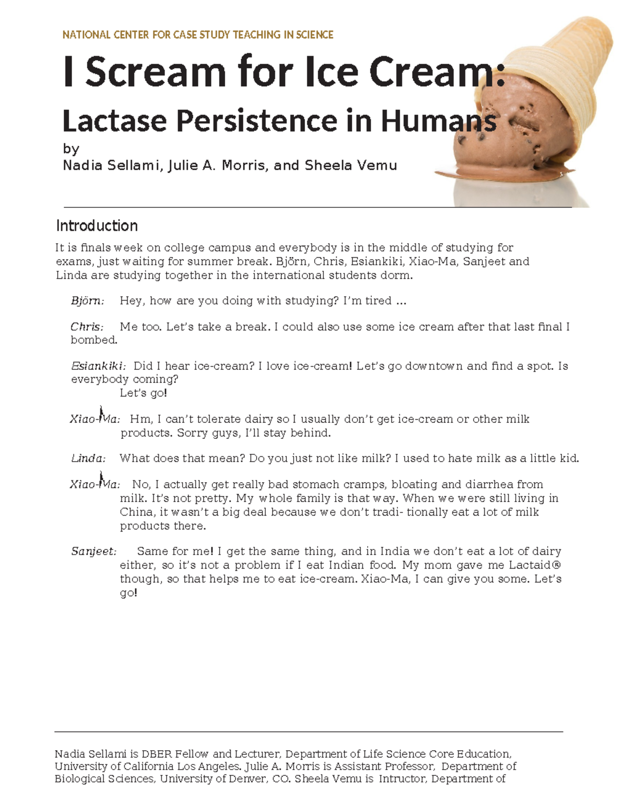 Lactase persistence-short - I Scream for Ice Cream: Lactase Persistence ...