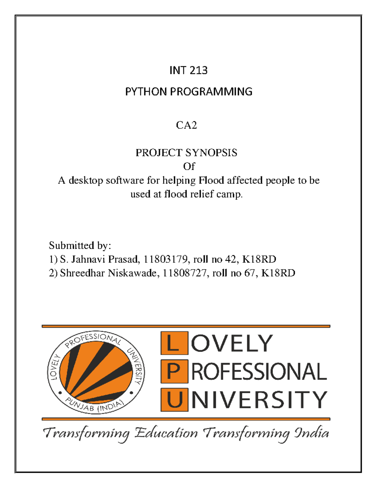 Python Synopsys Flood affected victims - Warning: TT: undefined function: 32 Warning: TT ...