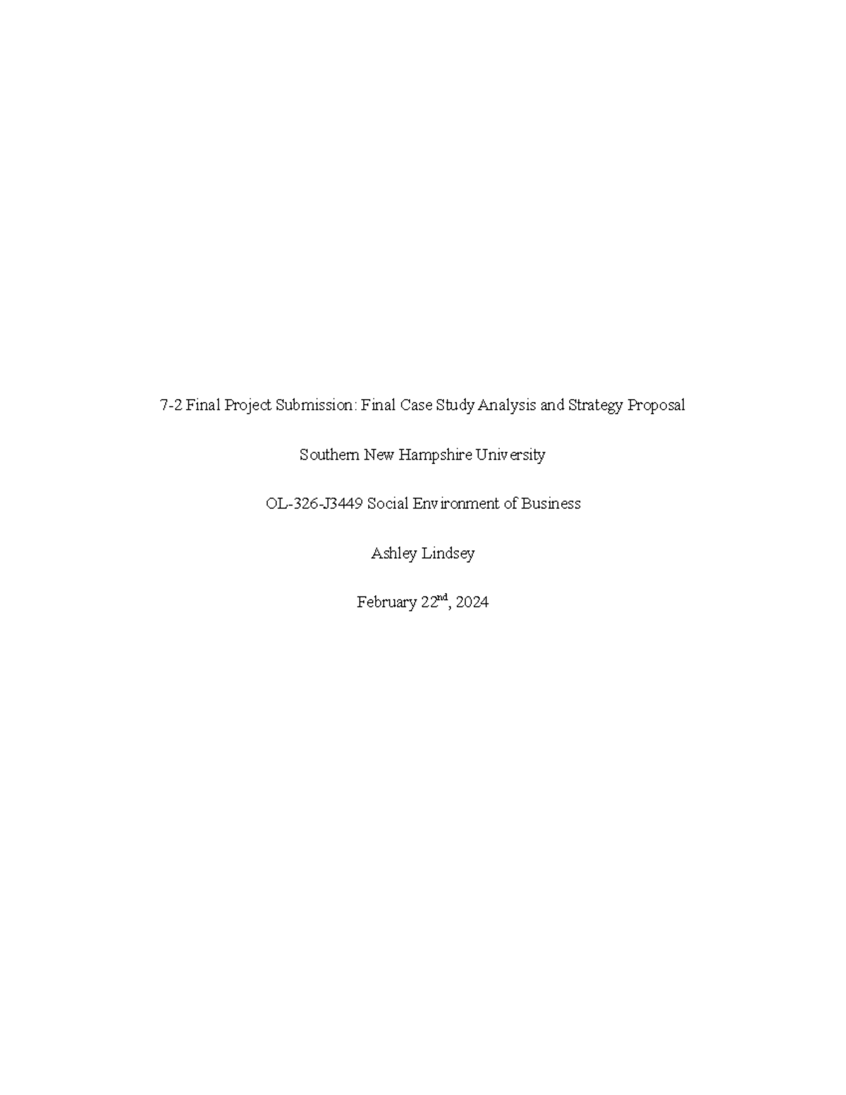 OL 326 Final Project - 7-2 Final Project Submission: Final Case Study ...
