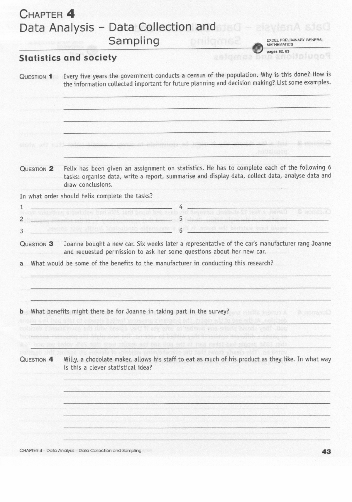 Standard Maths Topics 2 - CHAPTER 4 Data Analysis Data Collection and ...