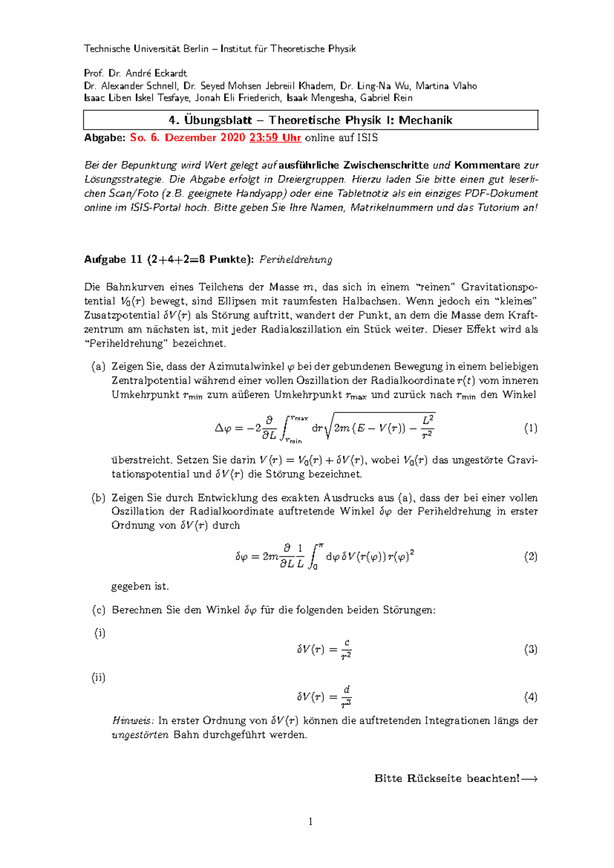 Uebung 4 - example tasks - Technische Universit ̈at Berlin – Institut f ...