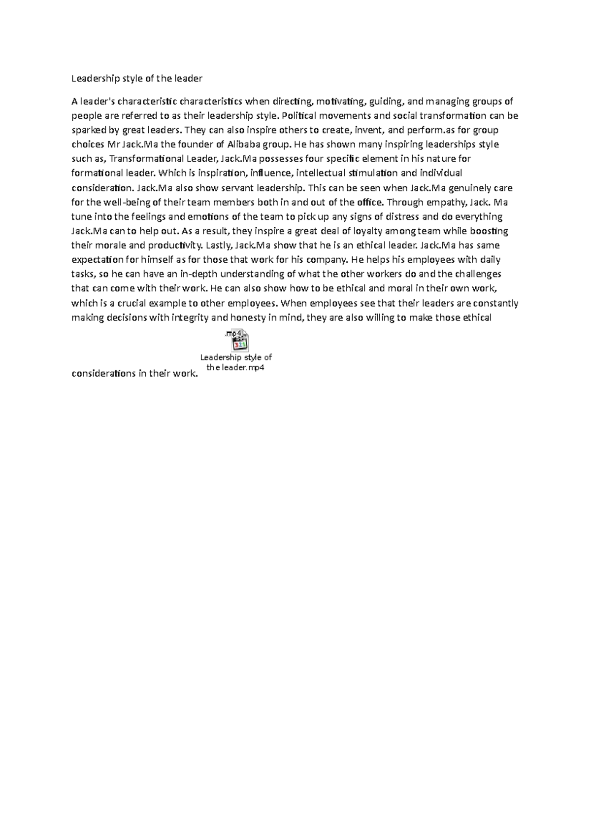 Leadership style of the leader - Political movements and social ...