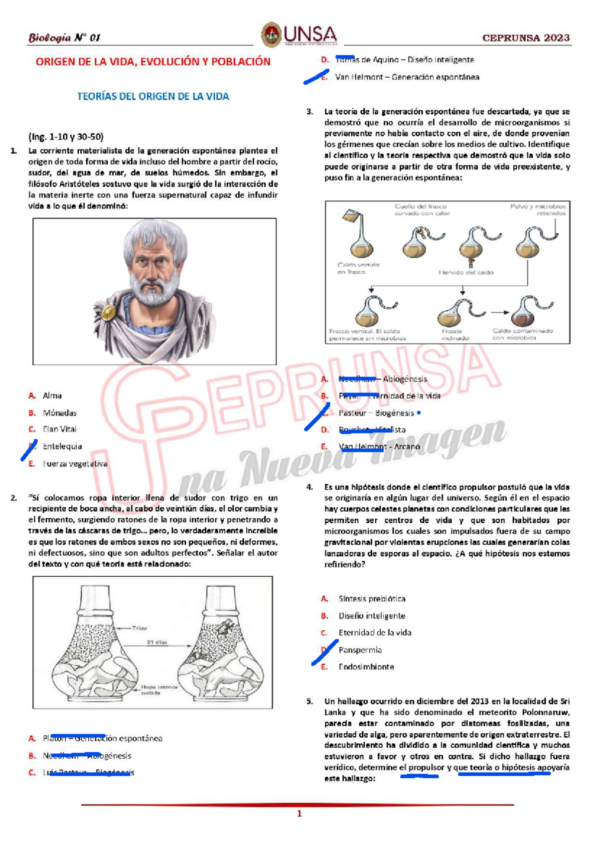 1. Practica 01 Biologia - Origen VIDA - Introduccion a la biología y ...